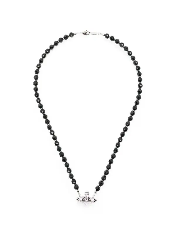 VIVIENNE WESTWOOD Messaline Orb Choker Necklace - Black