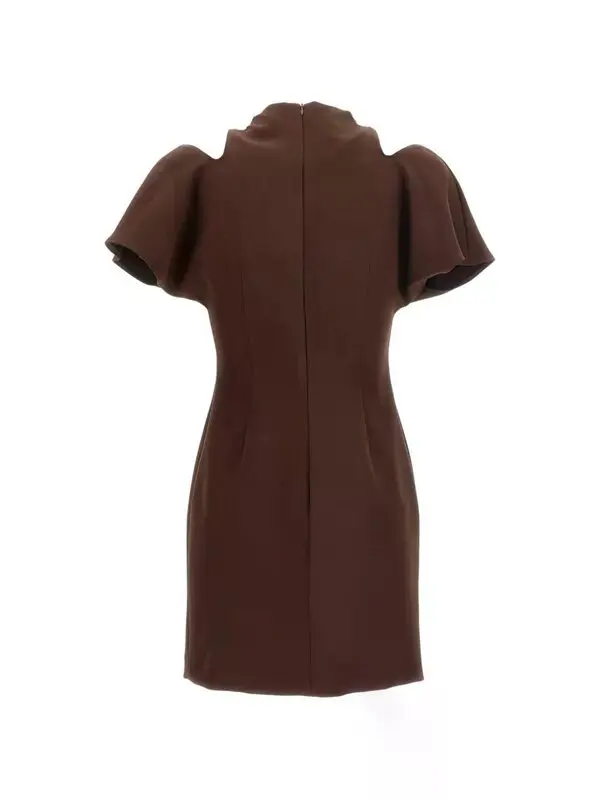 Federica Tosi Cold-shoulder Cowl-neck Mini Dress