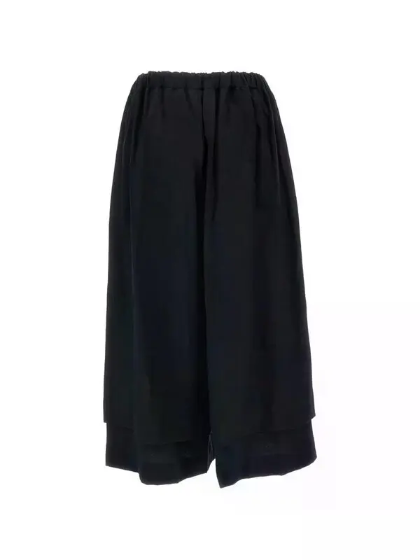 Comme Des Garçons Layered-hem Trousers - Black