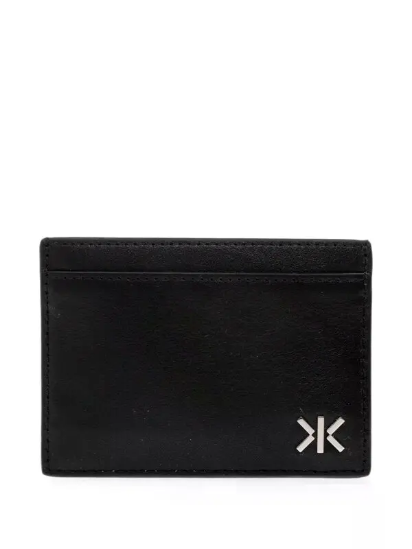 Kenzo Logo-plaque Leather Card Holder - Black