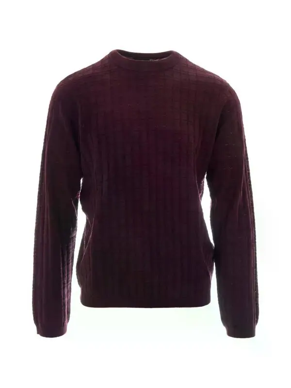 Emporio Armani Waffle-knit Crew-neck Sweater