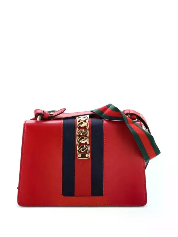 Gucci Sylvie Leather Small Shoulder Bag - Red
