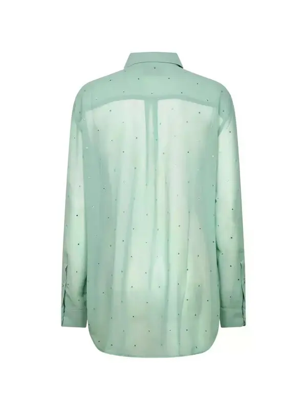 MC2 SAINT BARTH Crystal-embellished Semi-sheer Shirt