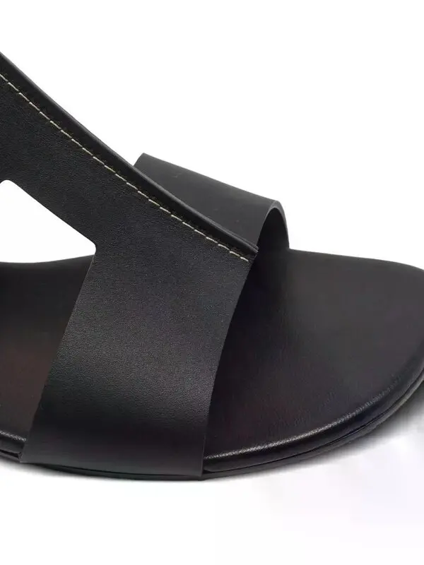 Hermès Contrast-stitch Flat Sandals