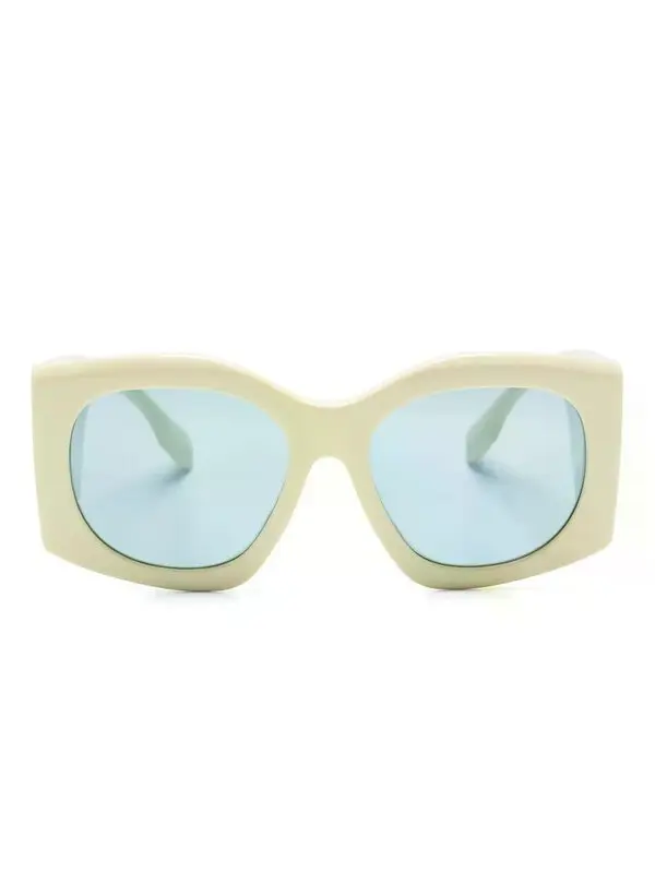 Burberry Be4388u Oversize-frame Sunglasses - Yellow