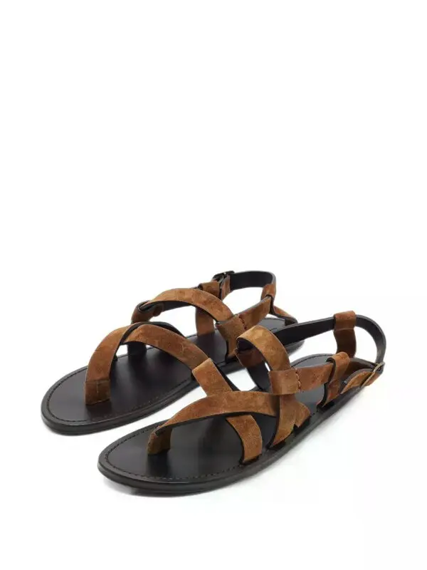 Saint Laurent Culver Suede Thong Sandals