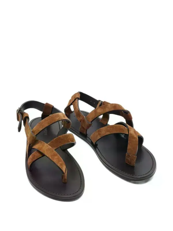 Saint Laurent Culver Suede Thong Sandals