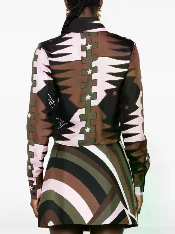 Emilio Pucci Geometric-print Cropped Shirt