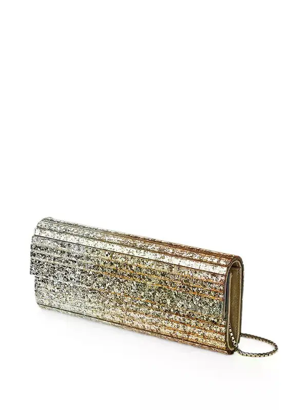 JIMMY CHOO Sweetie Metallic Dégradé Glitter Plexi Clutch Bag - Gold