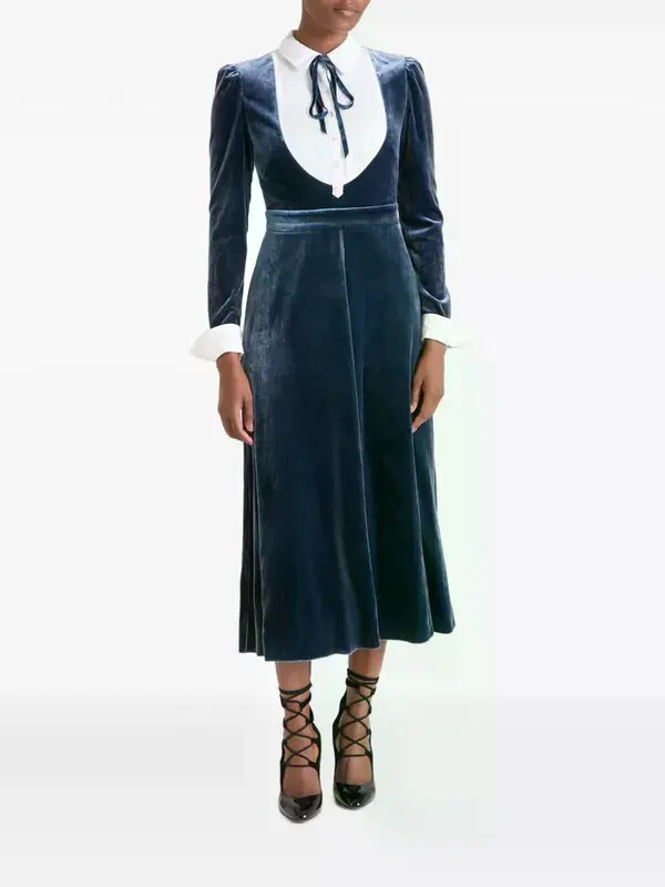 TEMPERLEY LONDON Midi Pompidou Dress - Blue