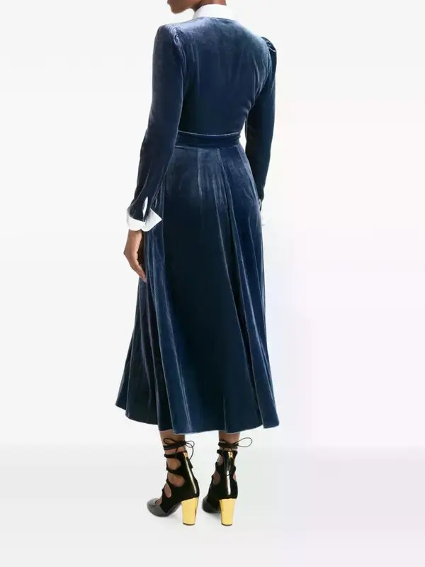 TEMPERLEY LONDON Midi Pompidou Dress - Blue