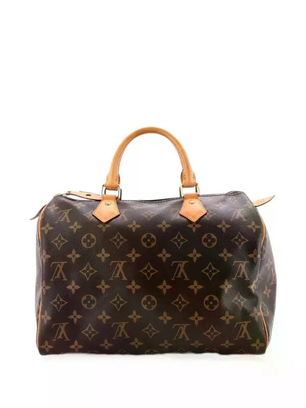LOUIS VUITTON Speedy Handbag Monogram Canvas 30 Satchel - Brown