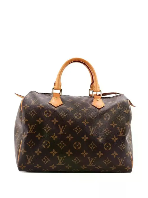 LOUIS VUITTON Speedy Handbag Monogram Canvas 30 Satchel - Brown
