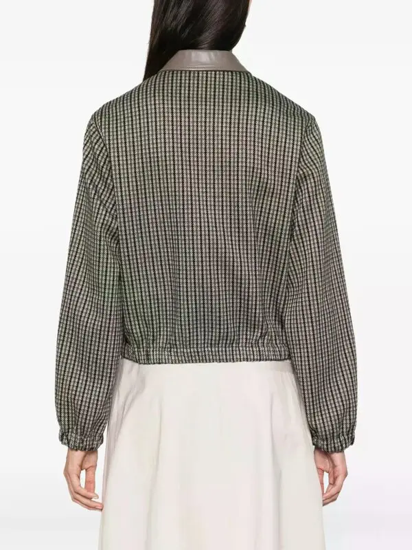 Fabiana Filippi Check-pattern Zip-up Jacket - Neutrals
