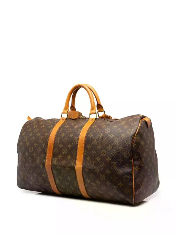 LOUIS VUITTON 1986 Monogram Keepall 50 Travel Bag - Brown