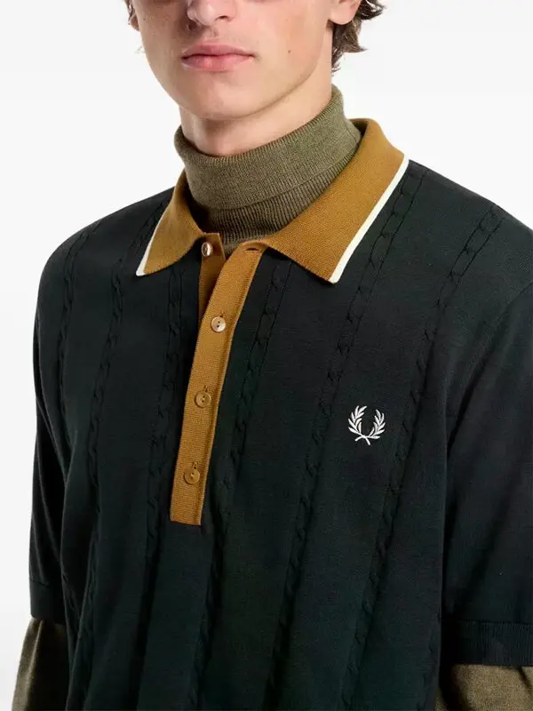 Fred Perry Cable-knit Polo Shirt