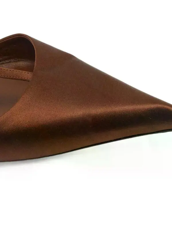 Prada Satin Ankle-strap Pumps - Brown
