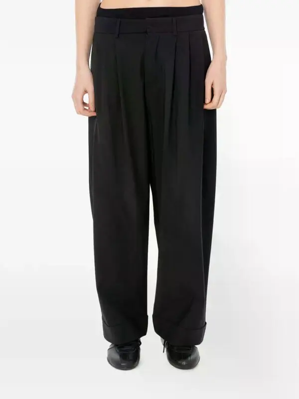 MEIMEIJ Pleated Turn-up Trousers