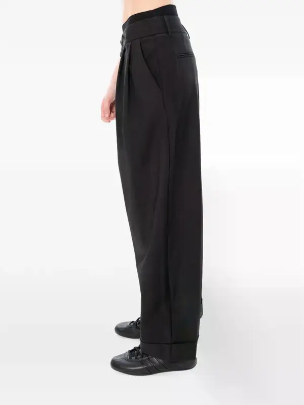 MEIMEIJ Pleated Turn-up Trousers