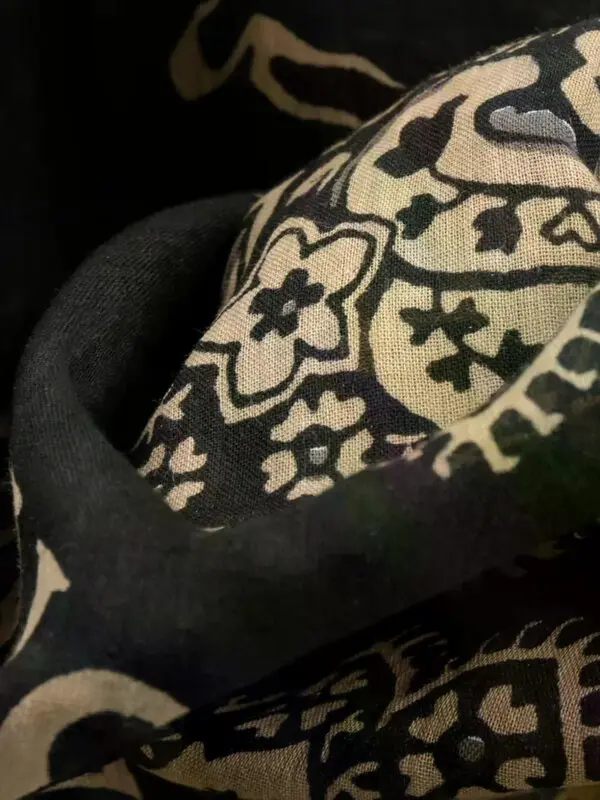 Stetson Logo-print Paisley-pattern Scarf - Black