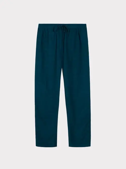 KETTLEWELL Tapered Linen Blend Trousers - Marine Navy