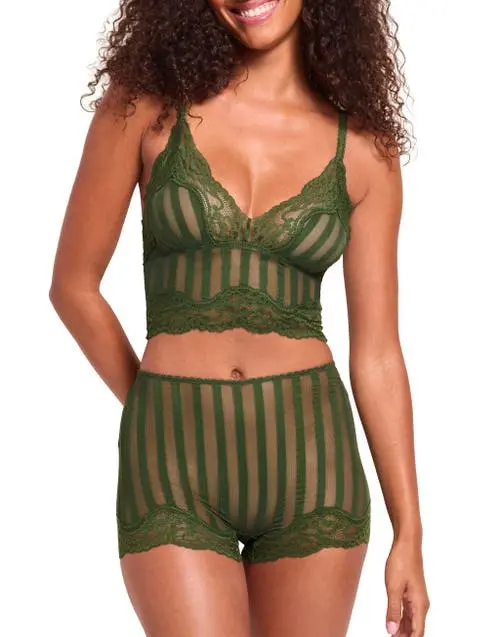 ADORE ME Cove Bralette & Shortie Set Lingerie - Dark Green