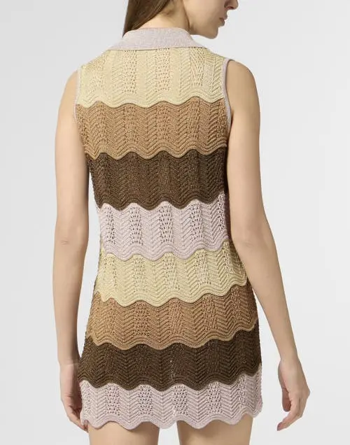 Philipp Plein Polo Neck Mini Dress Color Wave