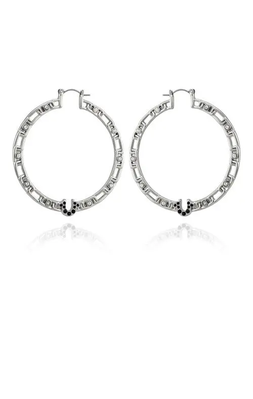 True Religion Hoop Earrings - Silver