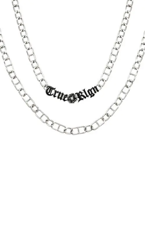 True Religion Layered Necklace - Silver