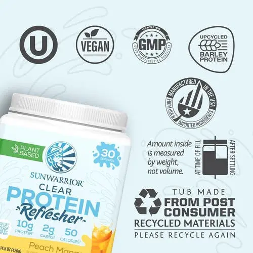 SUNWARRIOR Clear Protein Refresh Powder - Peach Mango