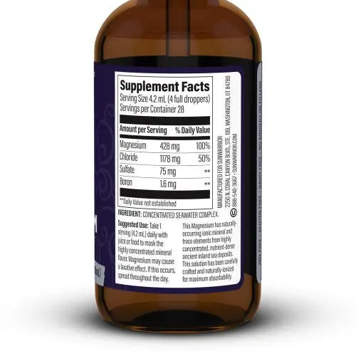 SUNWARRIOR Magnesium Liquid, Unflavored