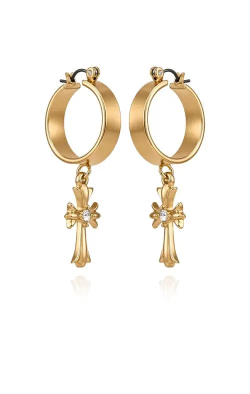 True Religion Hoop Earrings - Gold