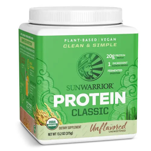 SUNWARRIOR Classic Organic Protein Powder - Unflavored/375g