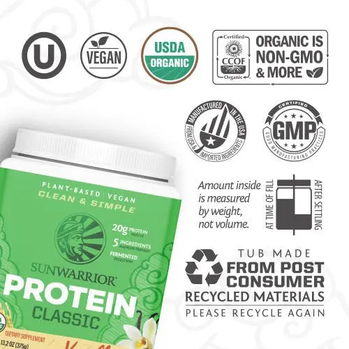 SUNWARRIOR Classic Organic Protein Powder