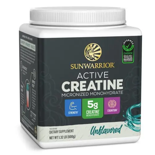 SUNWARRIOR Active Creatine Monohydrate Powder - Unflavored/600g
