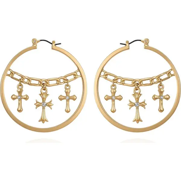 True Religion Hoop Earrings - Gold