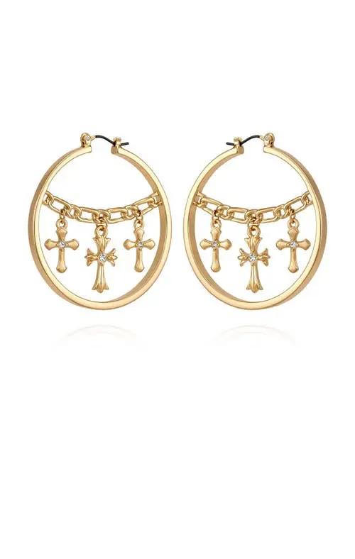 True Religion Hoop Earrings