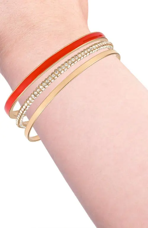 Guess Tone Trio Crystal Bangle Set