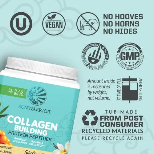 SUNWARRIOR Collagen Building Protein Peptides Powder, Vanilla