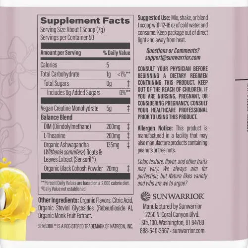 SUNWARRIOR Active Creatine Powder For Her - Yuzu Coconut
