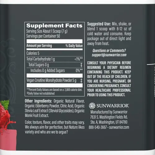 SUNWARRIOR Active Creatine Monohydrate Powder