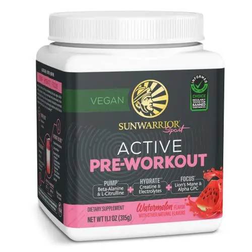 SUNWARRIOR Active Pre-workout Powder Tub - Watermelon