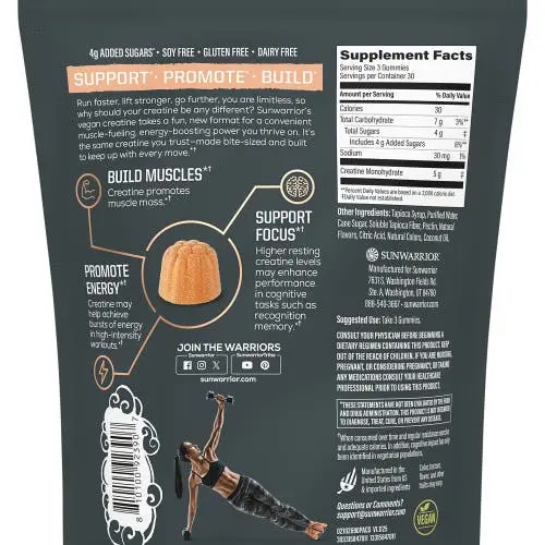 SUNWARRIOR Active Creatine Gummies - Peach
