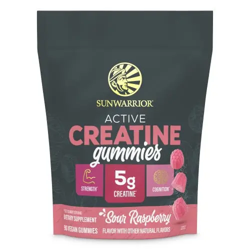 SUNWARRIOR Active Creatine Gummies - Sour Raspberry
