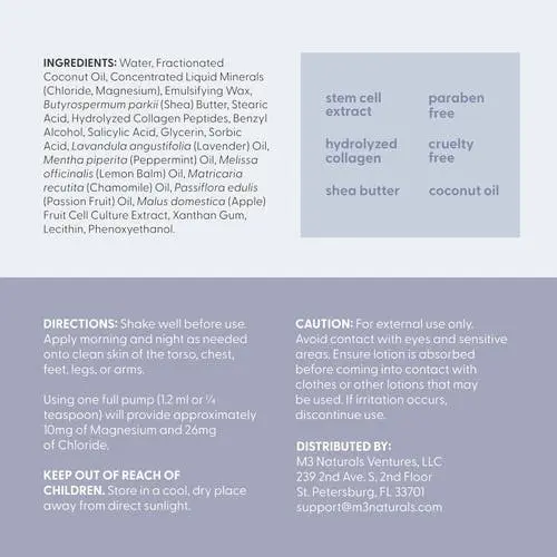 M3 Magnesium Lotion, Lavender - None