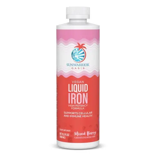 SUNWARRIOR Vegan Liquid Iron Mixed Berry 450ml Bottle