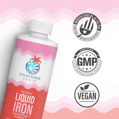 SUNWARRIOR Vegan Liquid Iron Mixed Berry 450ml Bottle