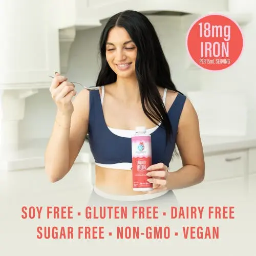 SUNWARRIOR Vegan Liquid Iron Mixed Berry 450ml Bottle