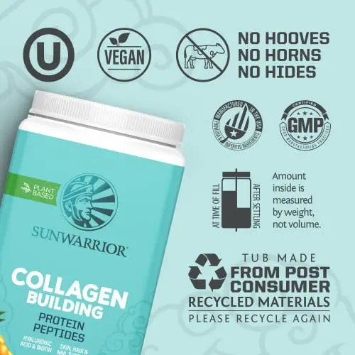 SUNWARRIOR Collagen Building Protein Peptides Powder, Tahitian Vanilla