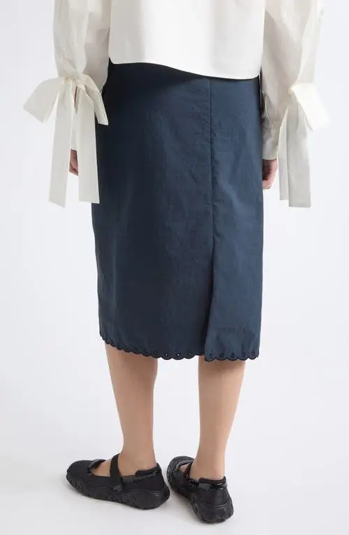 Cecilie Bahnsen Cbbria Embroidered Taffeta Midi Skirt